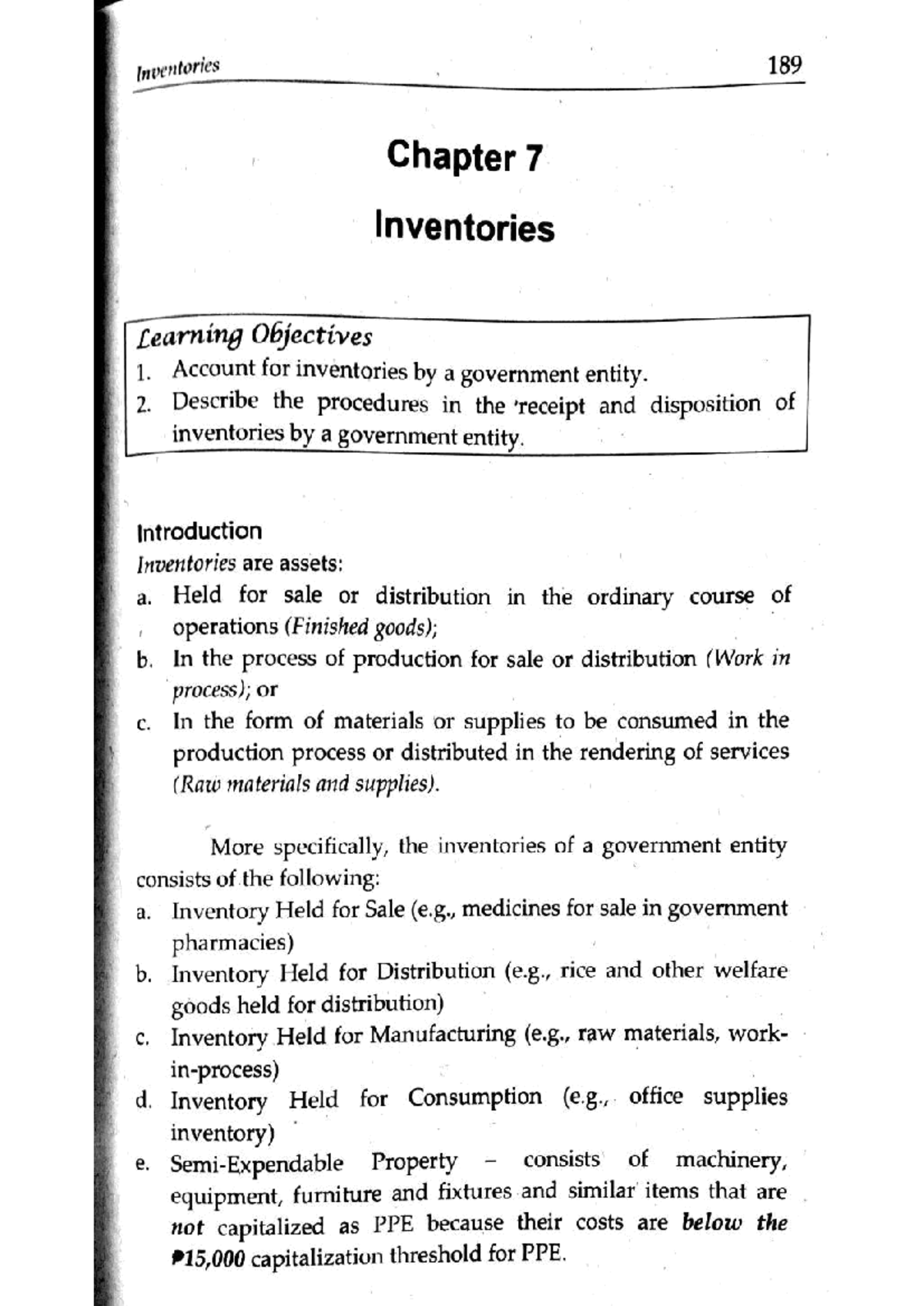 GovAcc 189: Chapter 7 - Understanding Government Inventories and ...