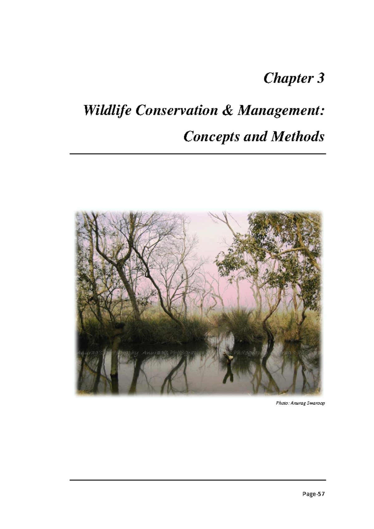 Chapter 3: Wildlife Conservation Management Concepts & Methods (Course Code: - Studocu