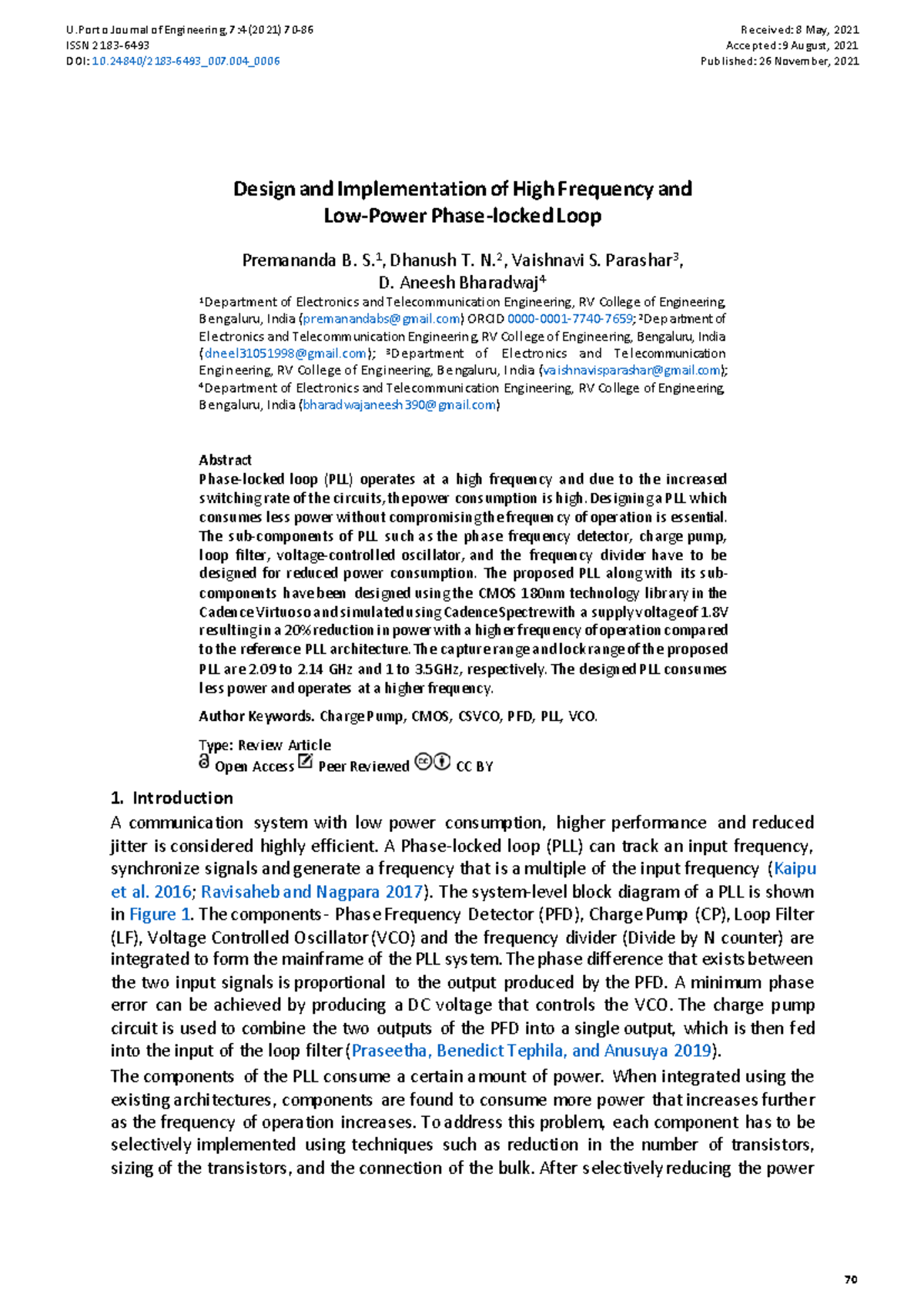 Design and Implementation of High Frequency PLL in CMOS 180nm - Studocu