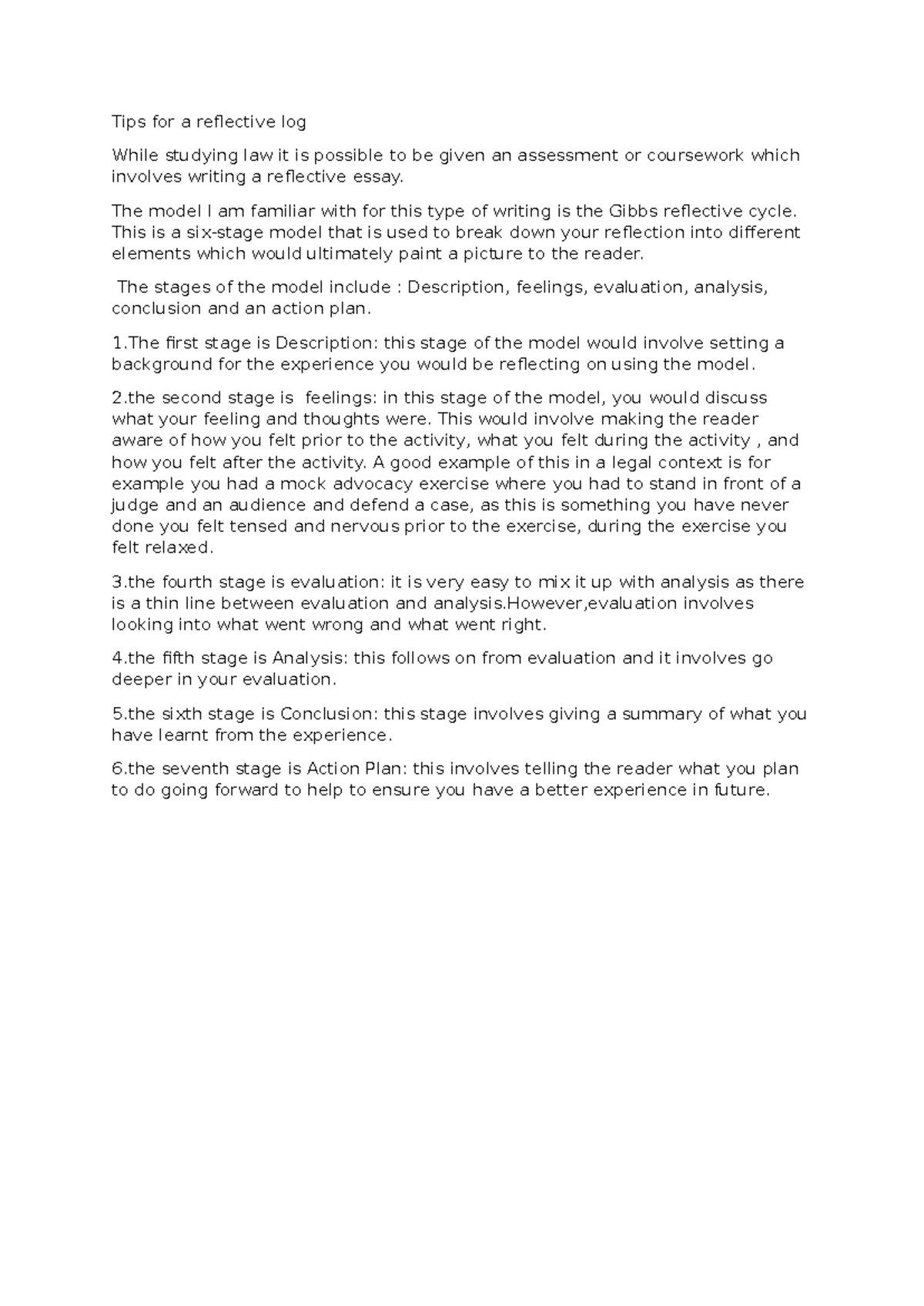 Gibbs' Reflective Cycle: Understanding Experiences for Better Learning ...