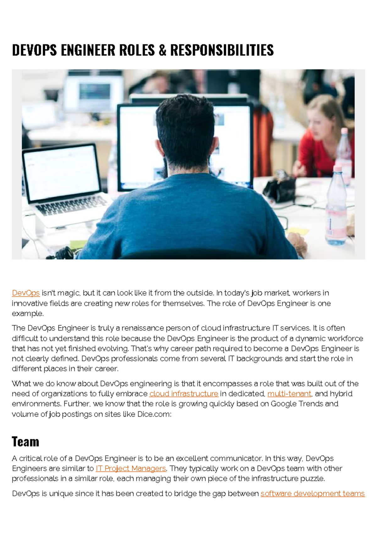 DEV 101: DevOps Engineer Roles & Responsibilities Overview - Studocu