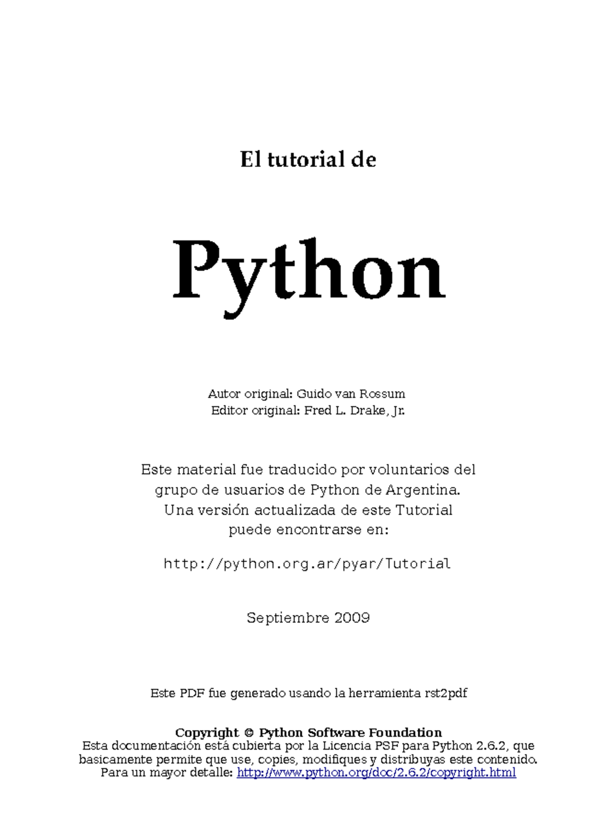 Tutorial Python 2 - latex , articulos - El tutorial de Python Autor ...