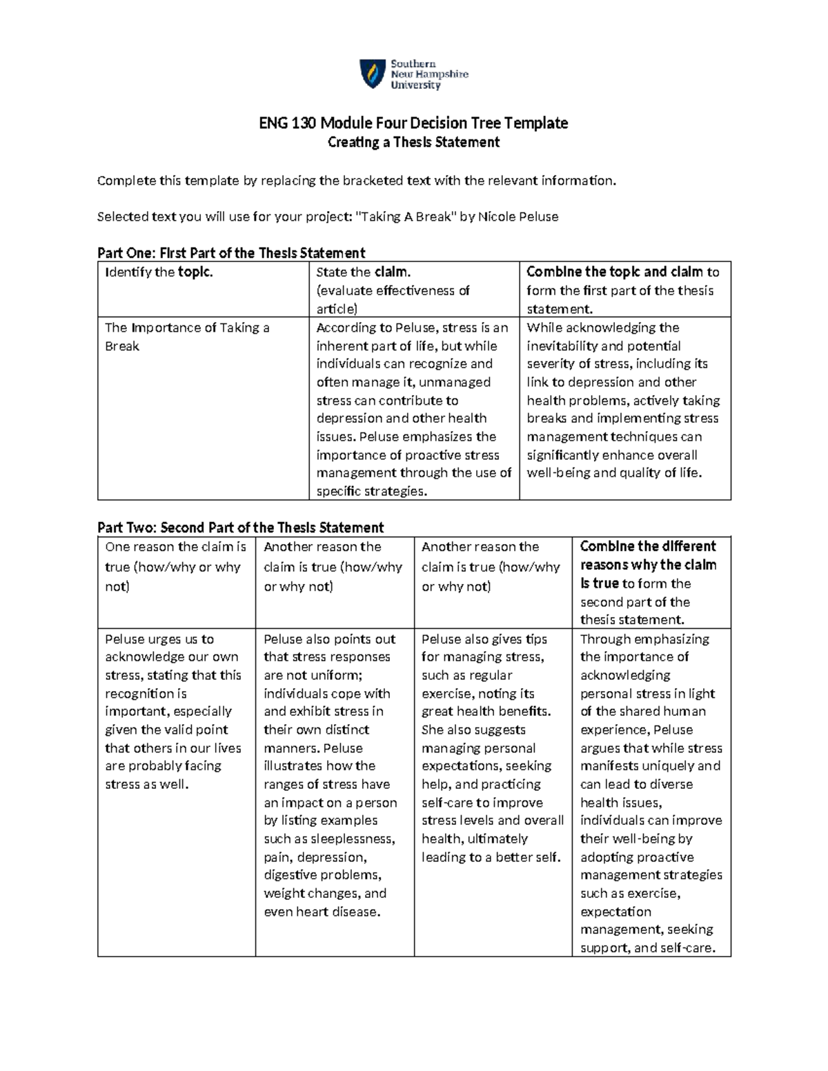 ENG 130 Module Four Decision Tree Template - ENG 130 Module Four ...