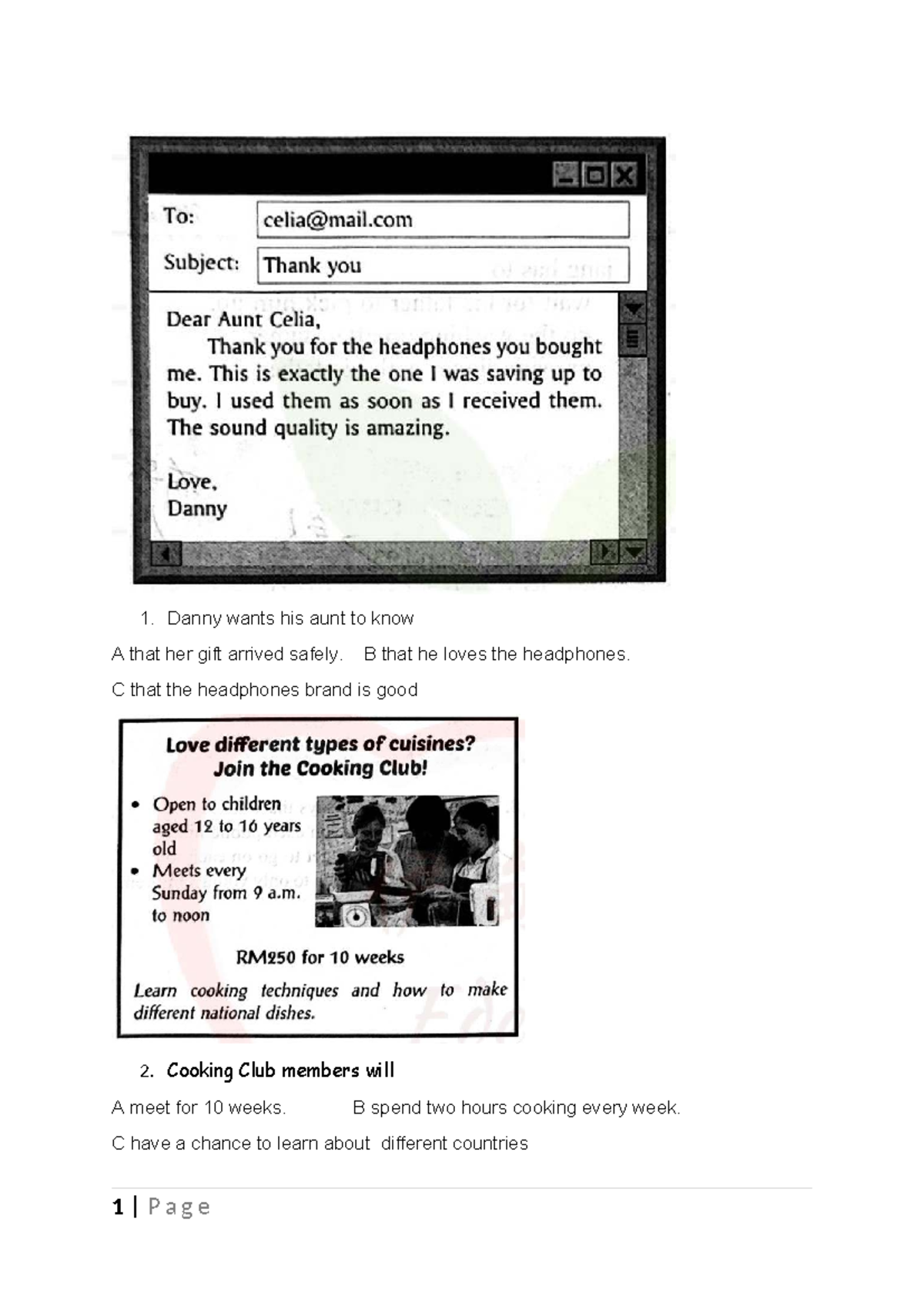 FORM 2 - Tutorial Work on Various Topics and Activities - Studocu