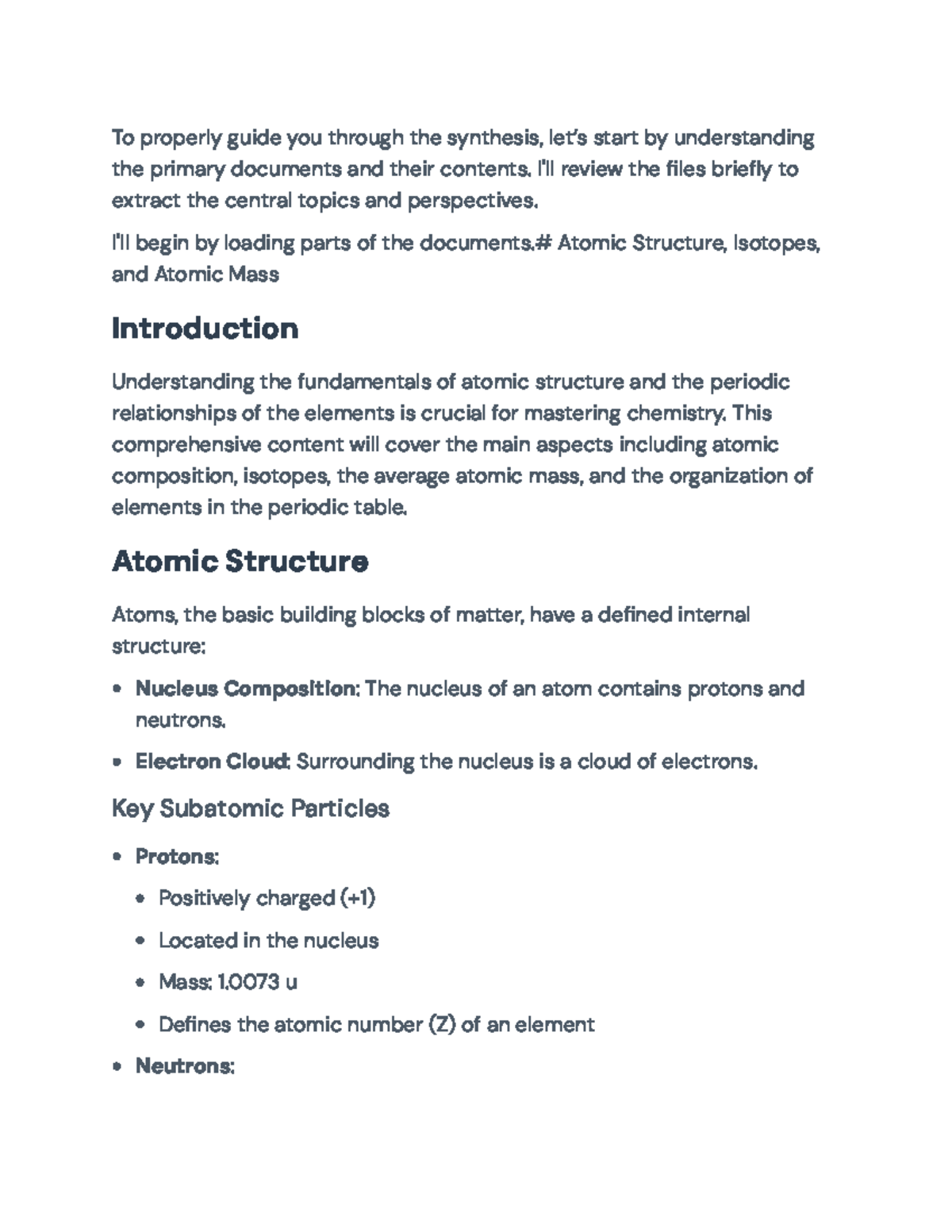Understanding Atomic Structure, Isotopes, and Periodic Trends (Chem 101 ...