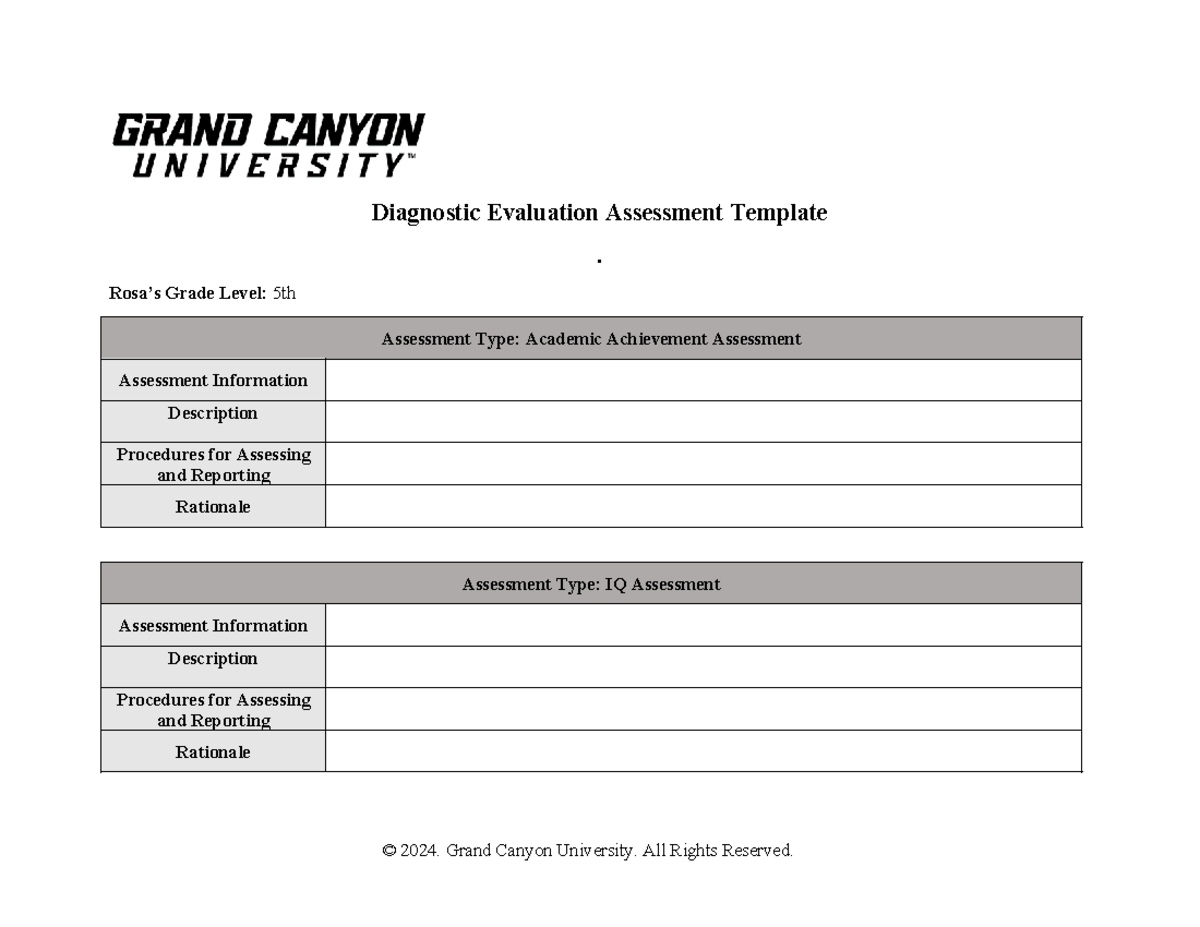 MMS 300 RS T5 Diagnostic Evaluation Assessment Template - SPED-300 ...