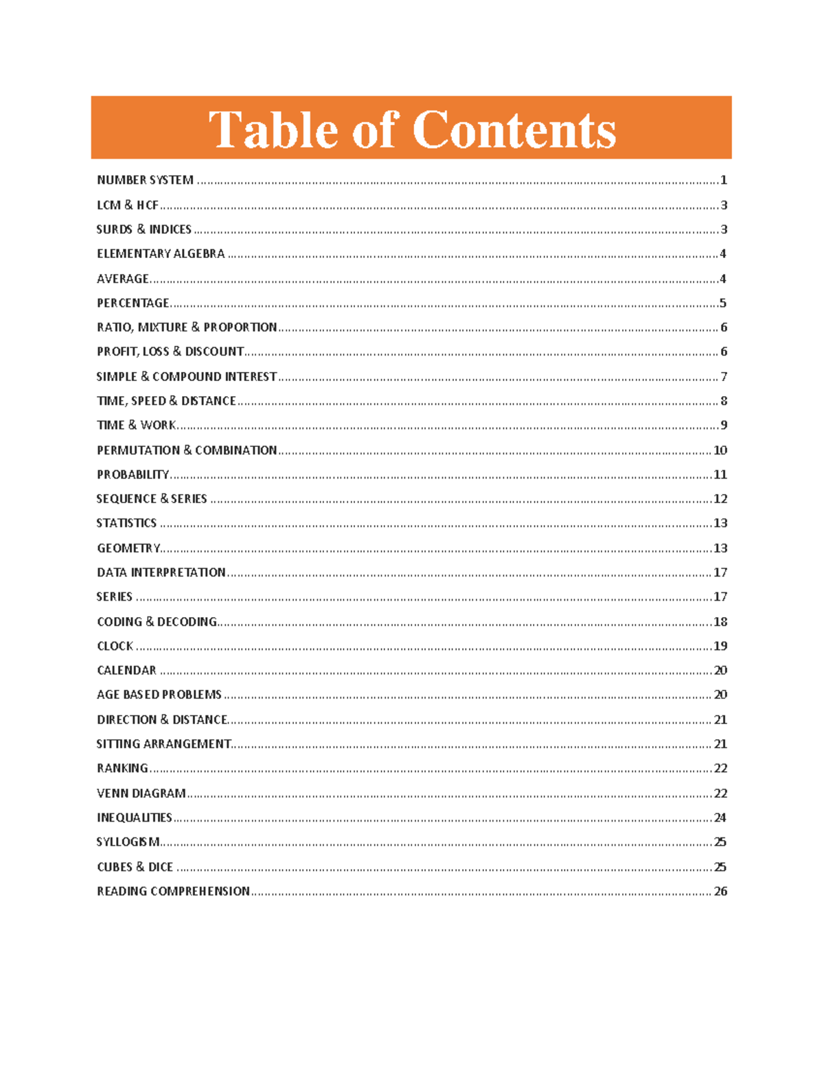 CSAT Formula Book: Comprehensive Guide to Key Concepts and Formulas ...