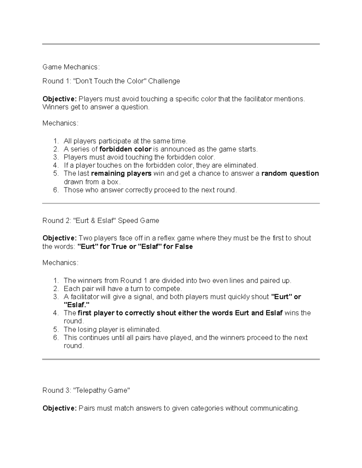 Game Mechanics: Module 7 - Touch the Challenge & Riddle Finals - Studocu