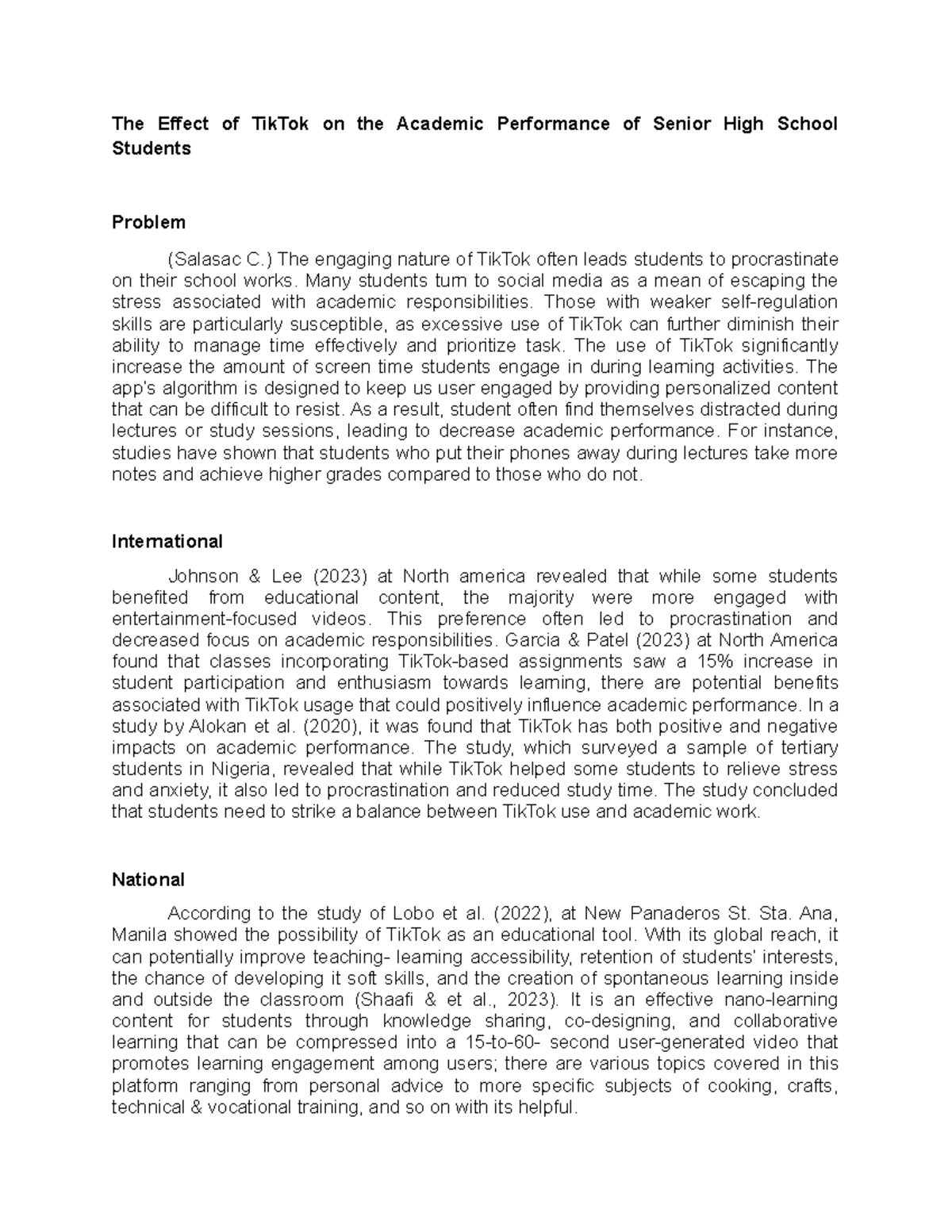 The Impact of TikTok on Senior High School Students' Academic ...