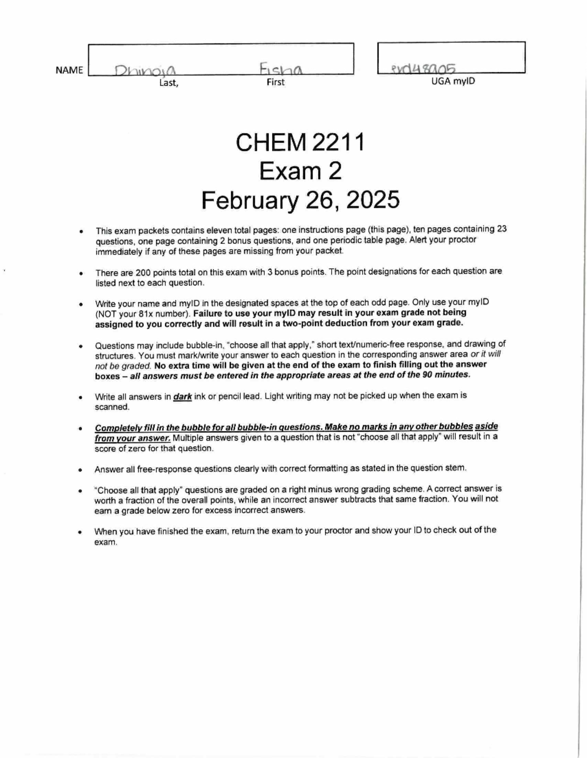 CHEM 2211 Exam 2 Study Guide: Key Concepts & Topics - Studocu