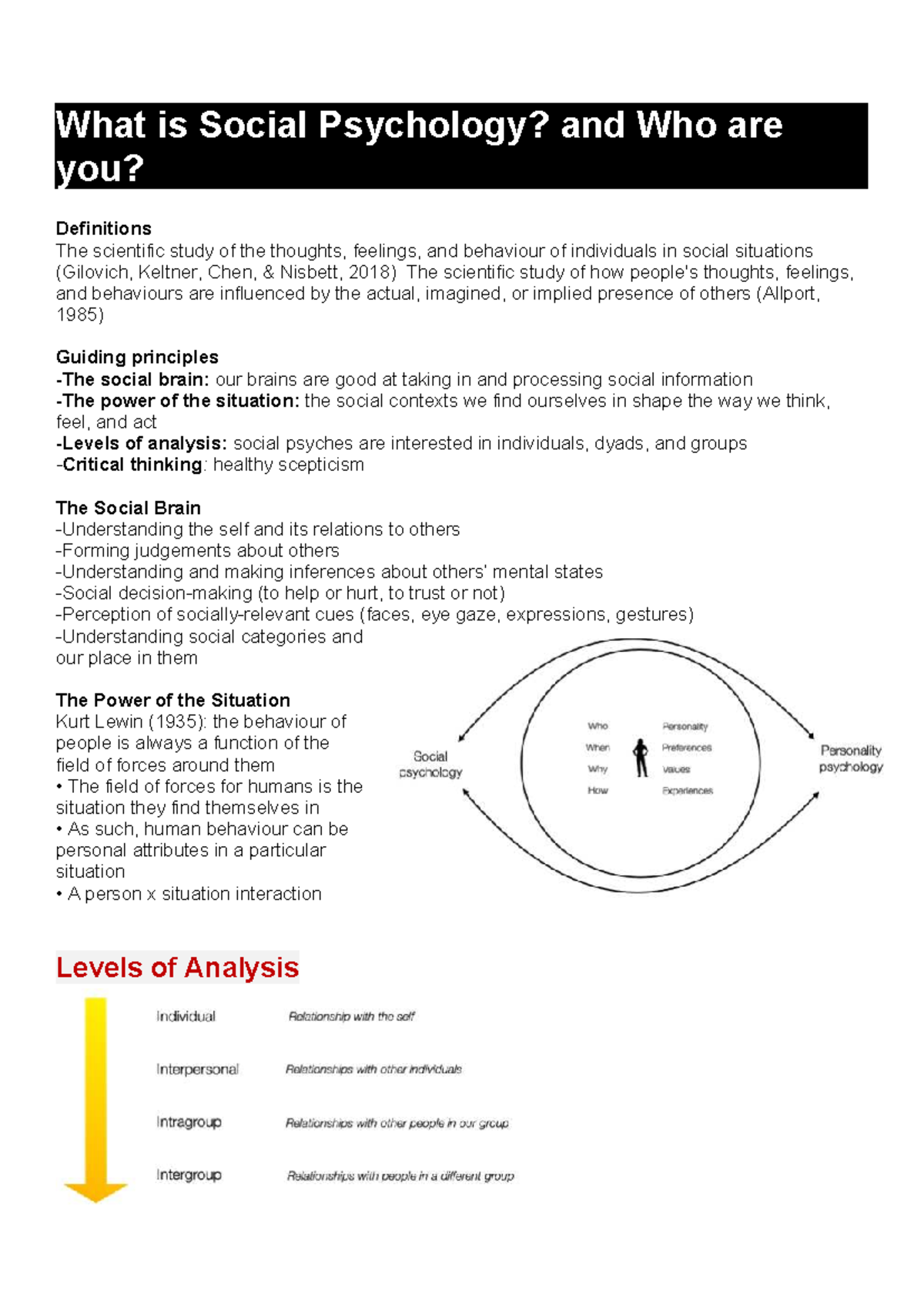 Social Psychology (PSY101): Understanding Human Behavior in Context ...