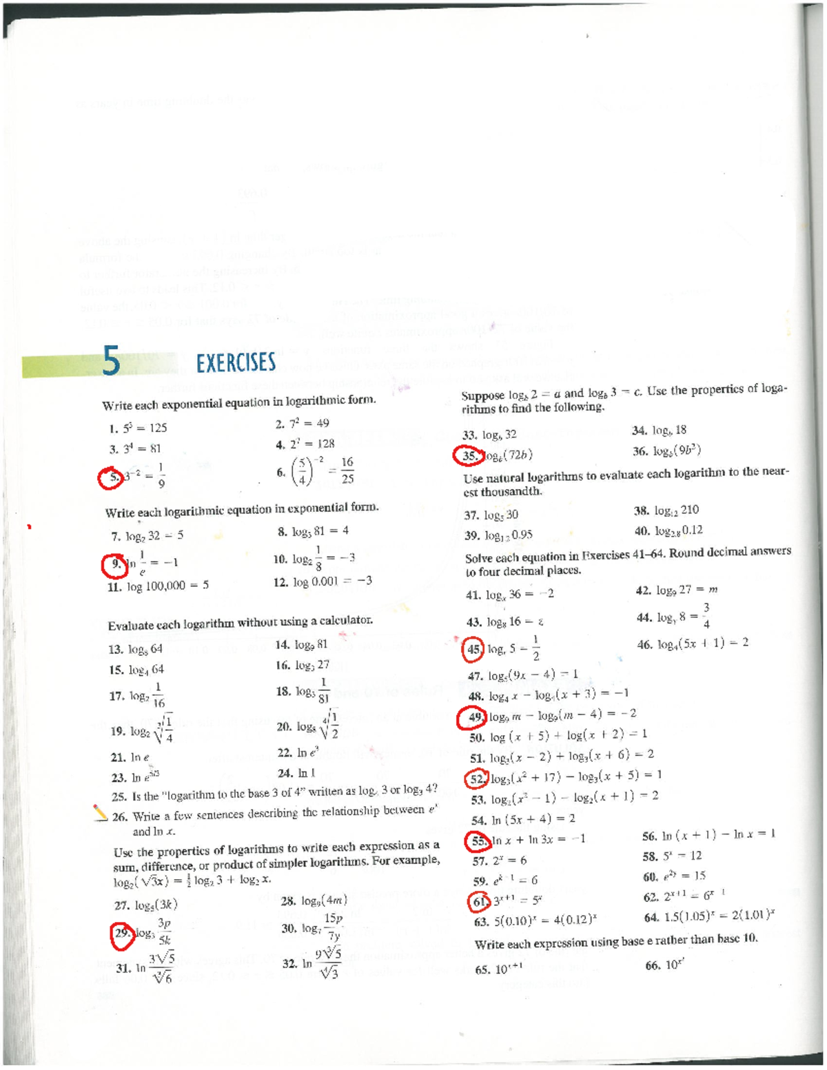 Math Practice for Understanding Logarithmic and Exponential Equations ...
