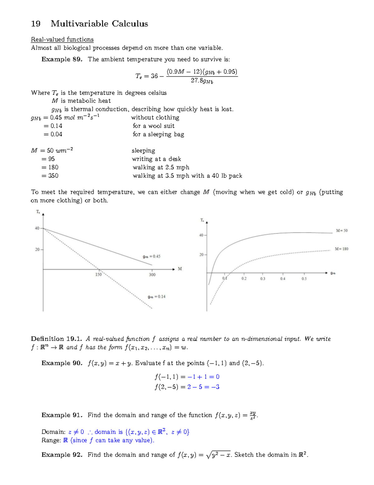 Chapter 19 - Multivariable practice - 19 Multivariable Calculus Real-valued functions Almost all ...