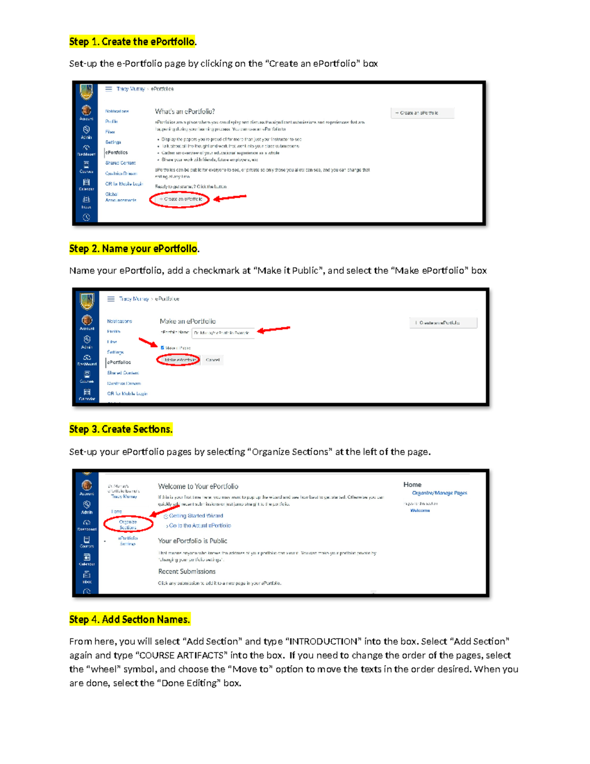E-Portfolio Creation Guide for All Courses (Except Capstone) - Studocu