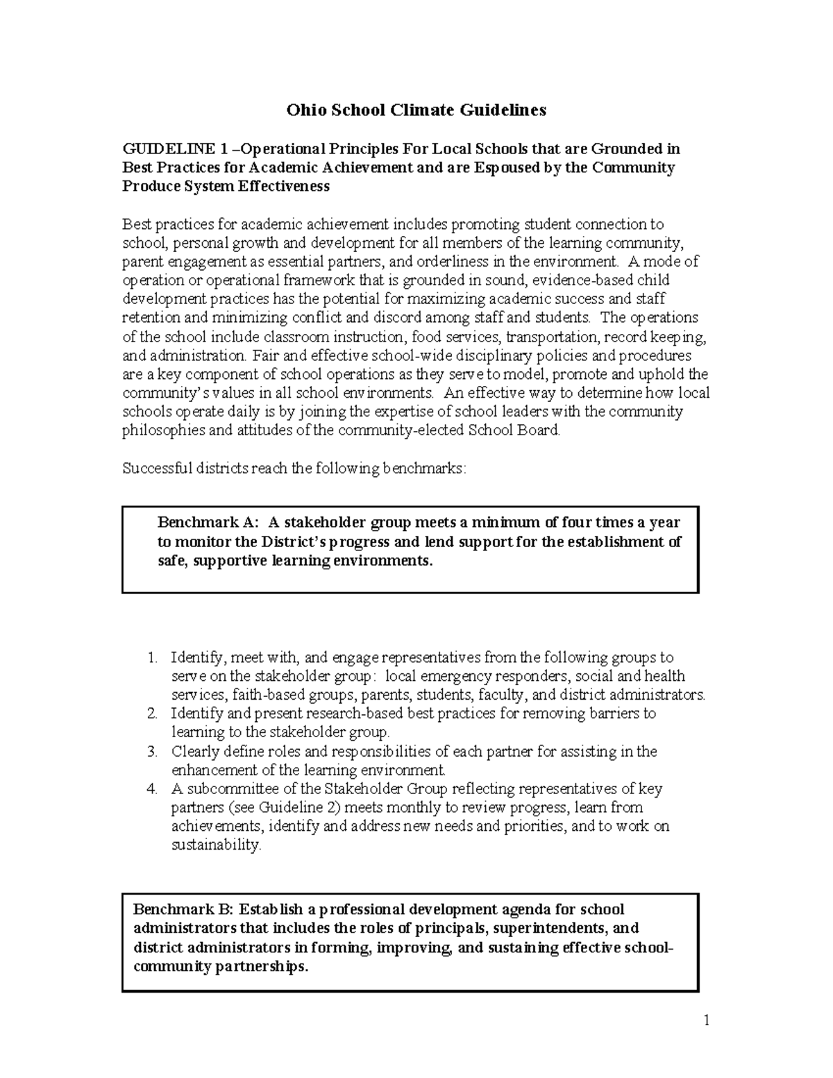 Ohio School Climate Guidelines: Best Practices for Academic Success ...
