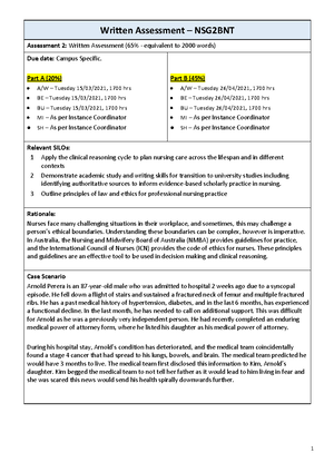 [Solved] ANSATAustralian Nursing Standards Assessment ...