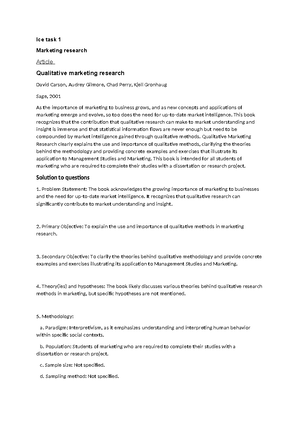 [Solved] what is the anticipated contribution in a qualitative study ...