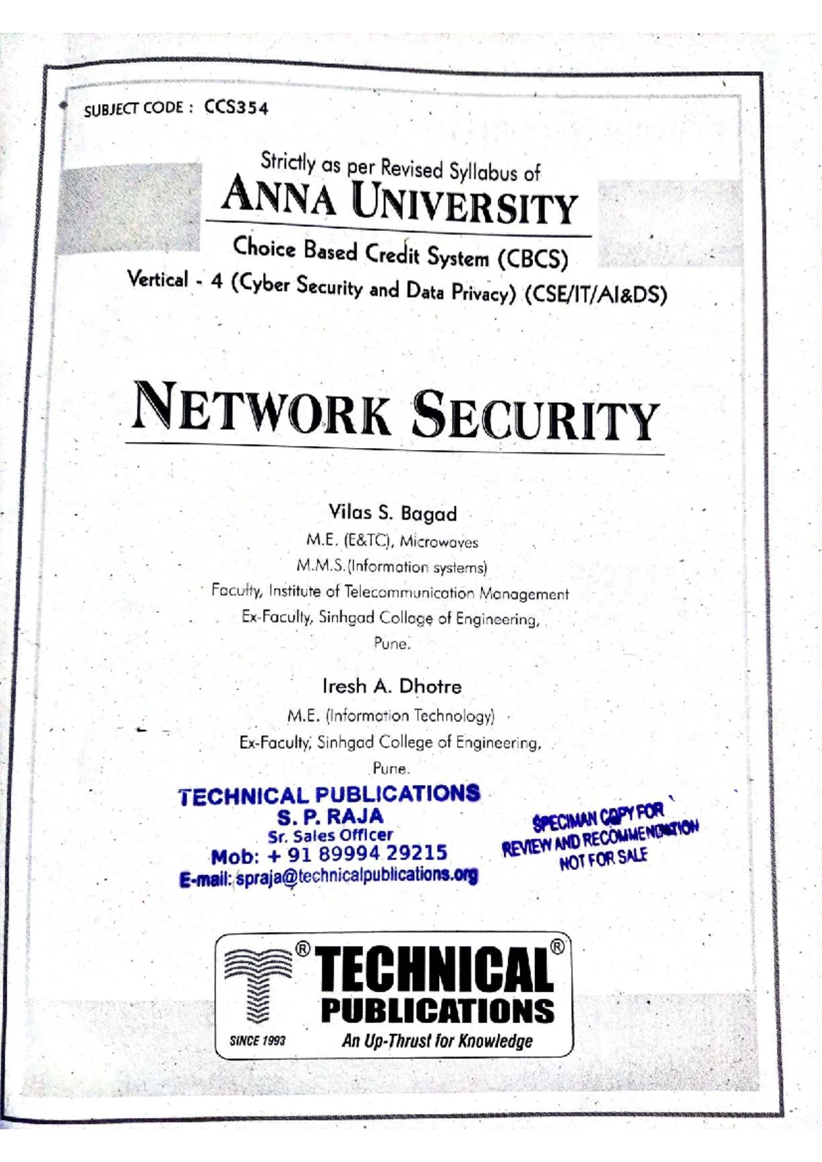 Question Bank - CCS354 Network Security Notes and Review - Studocu