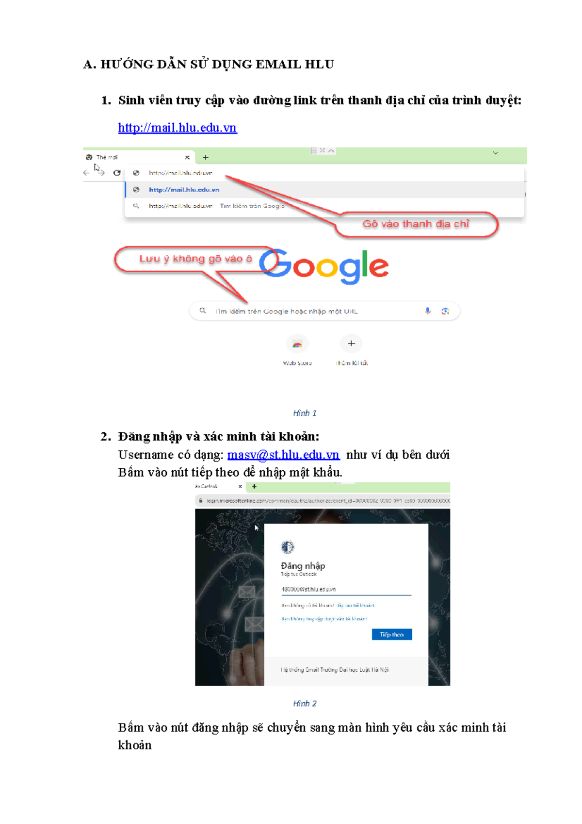 Hướng Dẫn Sử Dụng Email HLU và Thư Viện Điện Tử HLU - Studocu