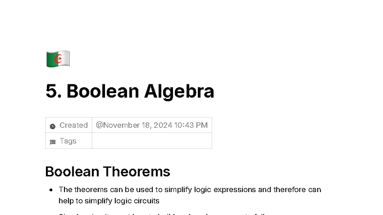 Boolean Algebra - sc1005 - 🇩🇿 5. Boolean Algebra Created Tags Boolean ...