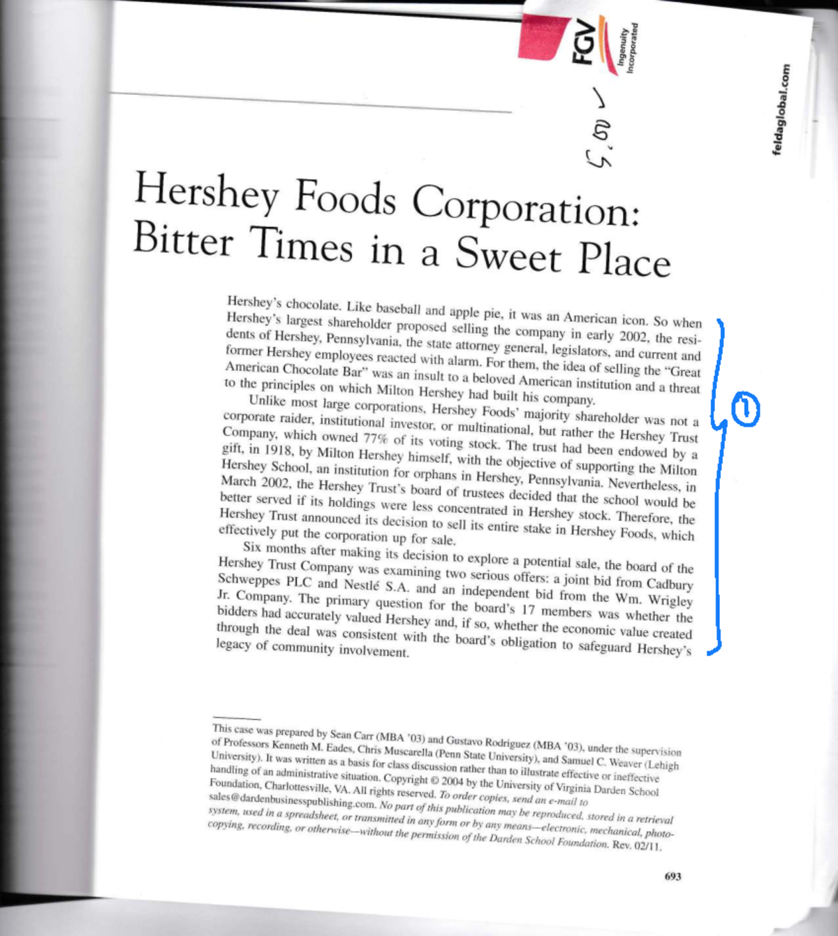 Hershey Foods Corporation: Bitter Times in a Sweet Place (Case Study ...