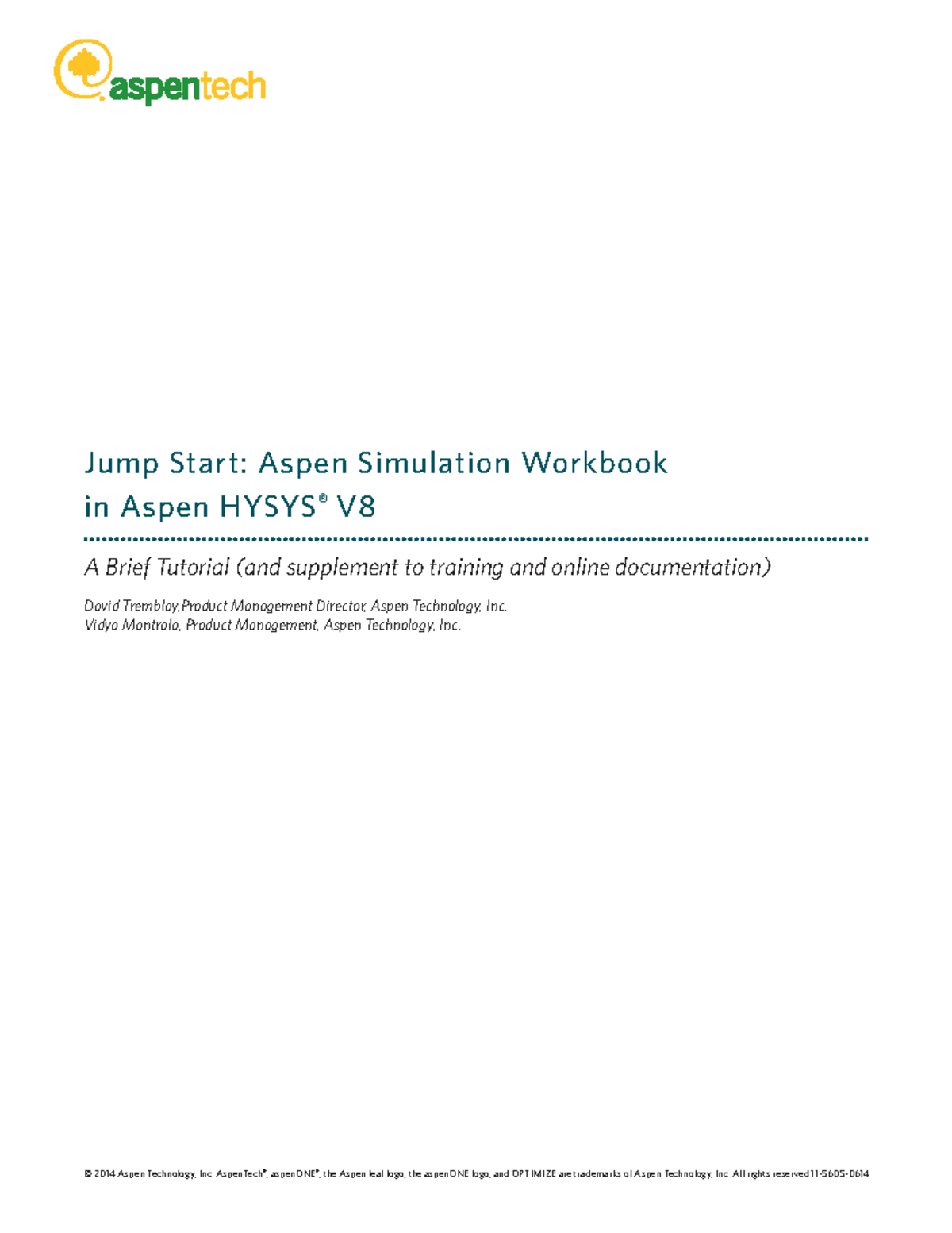 ASW HYSYS V8 Starter Guide: A Comprehensive Simulation Workbook - Studocu