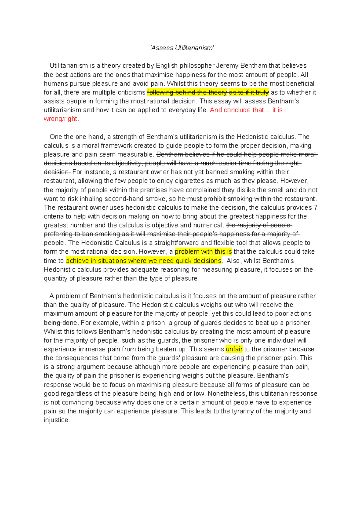 Utilitarianism: A Critical Analysis of Its Theories and Applications ...