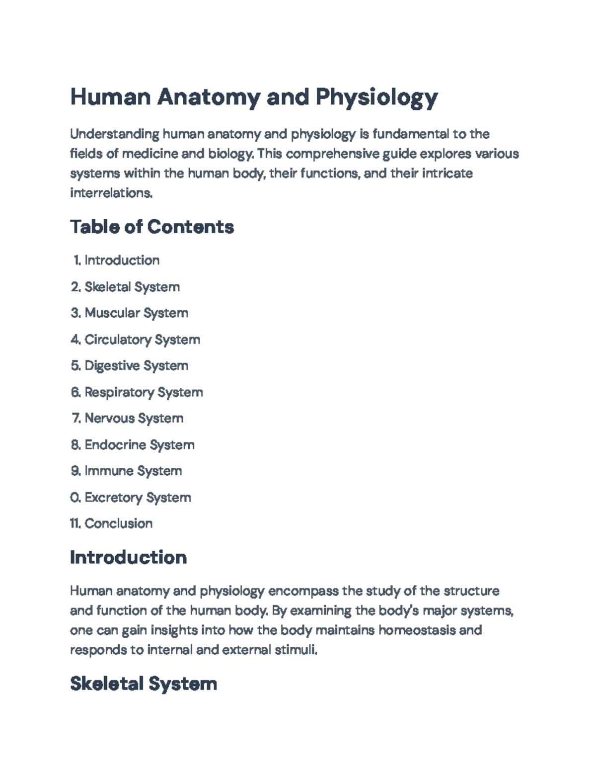 Human Anatomy and Physiology Overview: Key Body Systems Explained ...