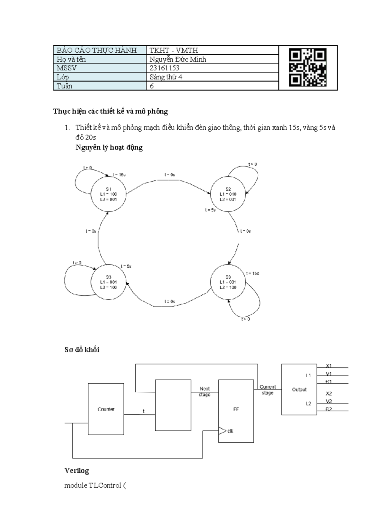 BÁO CÁO THỰC HÀNH TKHT-VMTH: Thiết Kế Mạch Điều Khiển Đèn Giao Thông - Studocu