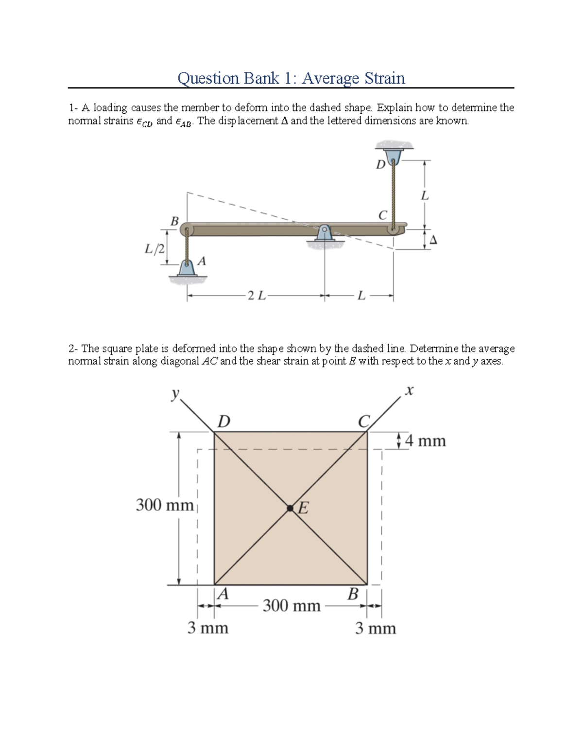 QB1 - Average Strain Solutions and Calculations Guide - Studocu