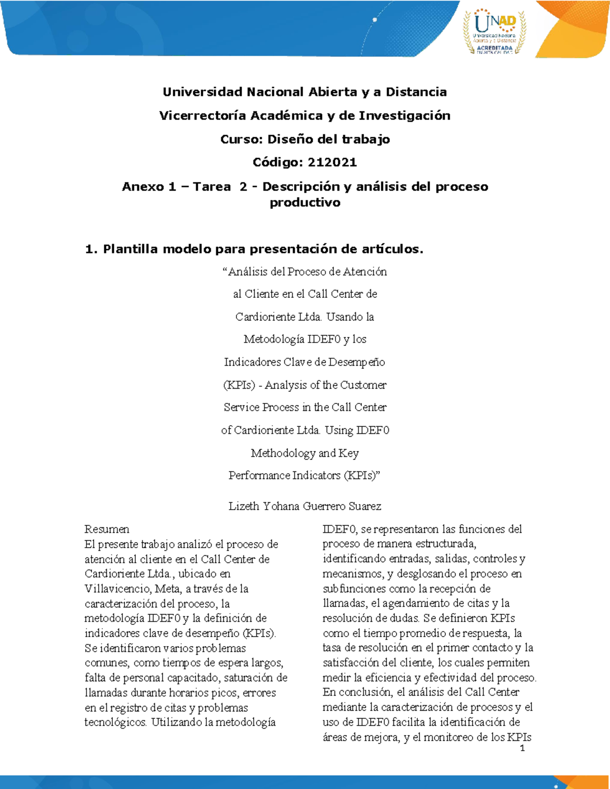 Anexo 1 - Tarea 2 - Análisis del Proceso de Atención al Cliente 212021 ...