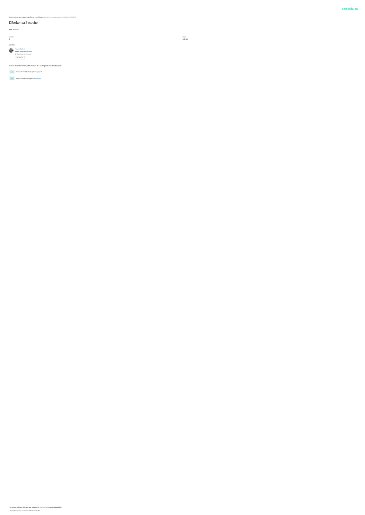 Diboko tsa Basotho: Historical Insights on Sotho Genealogy and Culture ...