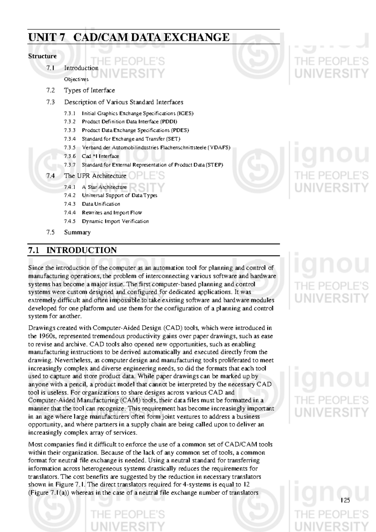 CAD/CAM Data Exchange - Unit 7 Study Notes - Studocu