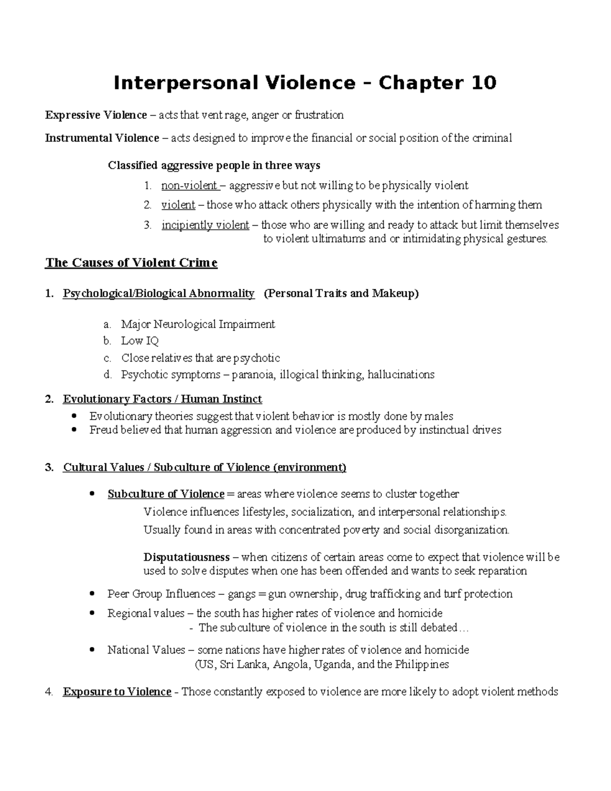 Interpersonal Violence and Crime: Insights into Homicide, Rape, and ...