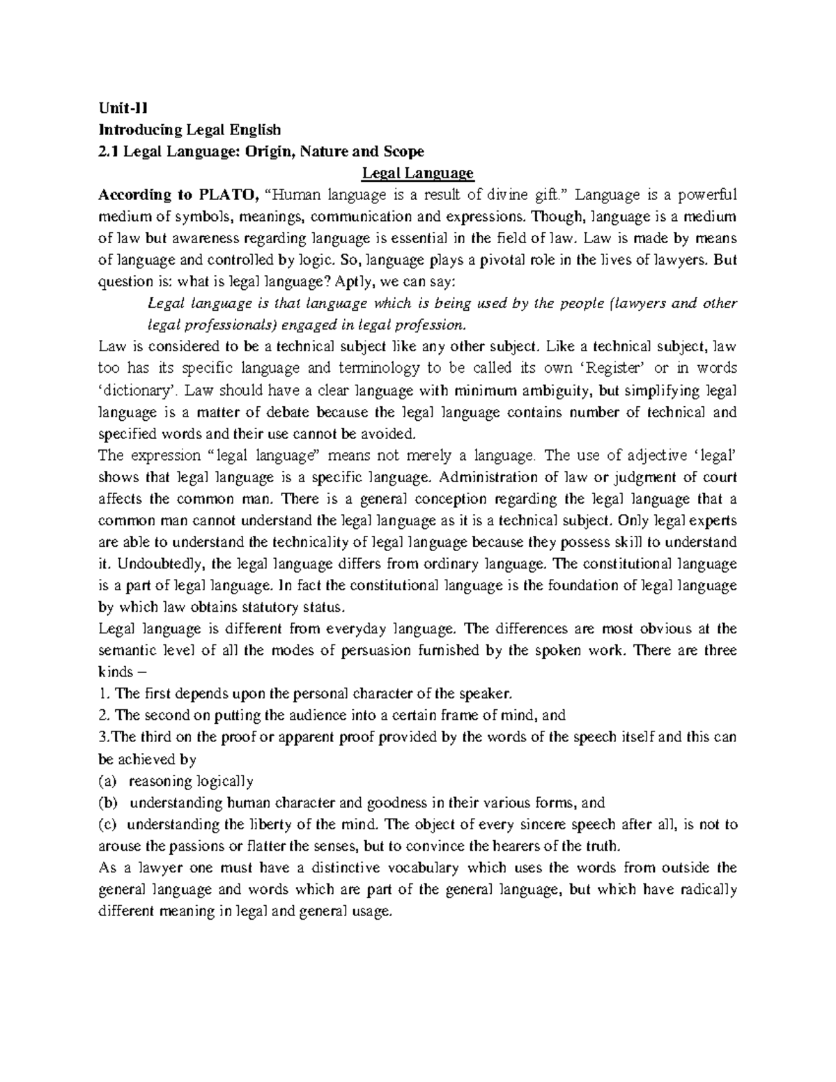 Legal Language Notes: Understanding the Scope and Nature of Legal ...