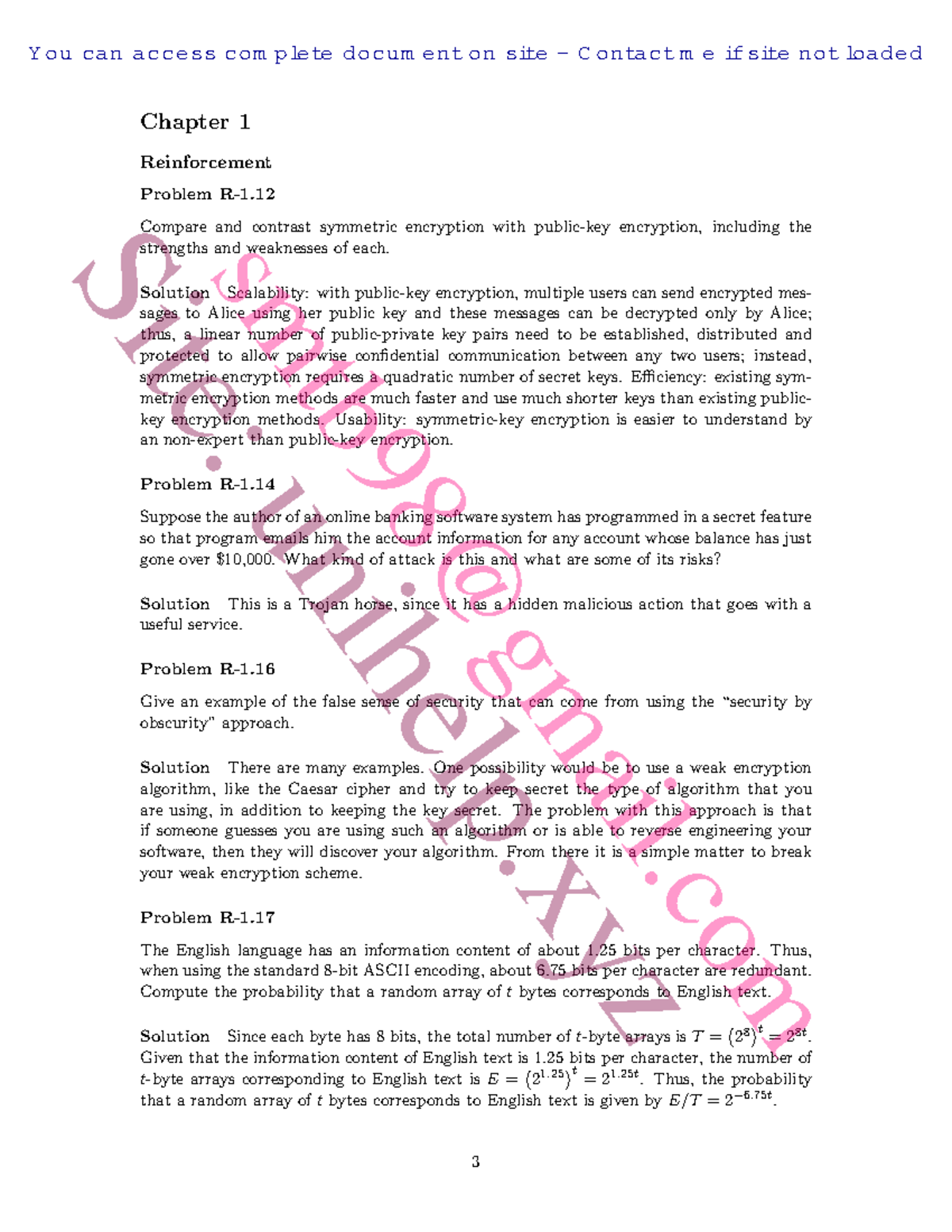 Computer Security Fundamentals - Exercises & Solutions (CSF 101) - Studocu