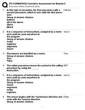 Itecompsysl Activity 2_2019_version - ACTIVITY 2: Introduction to Turbo Assembler 2 Program ...