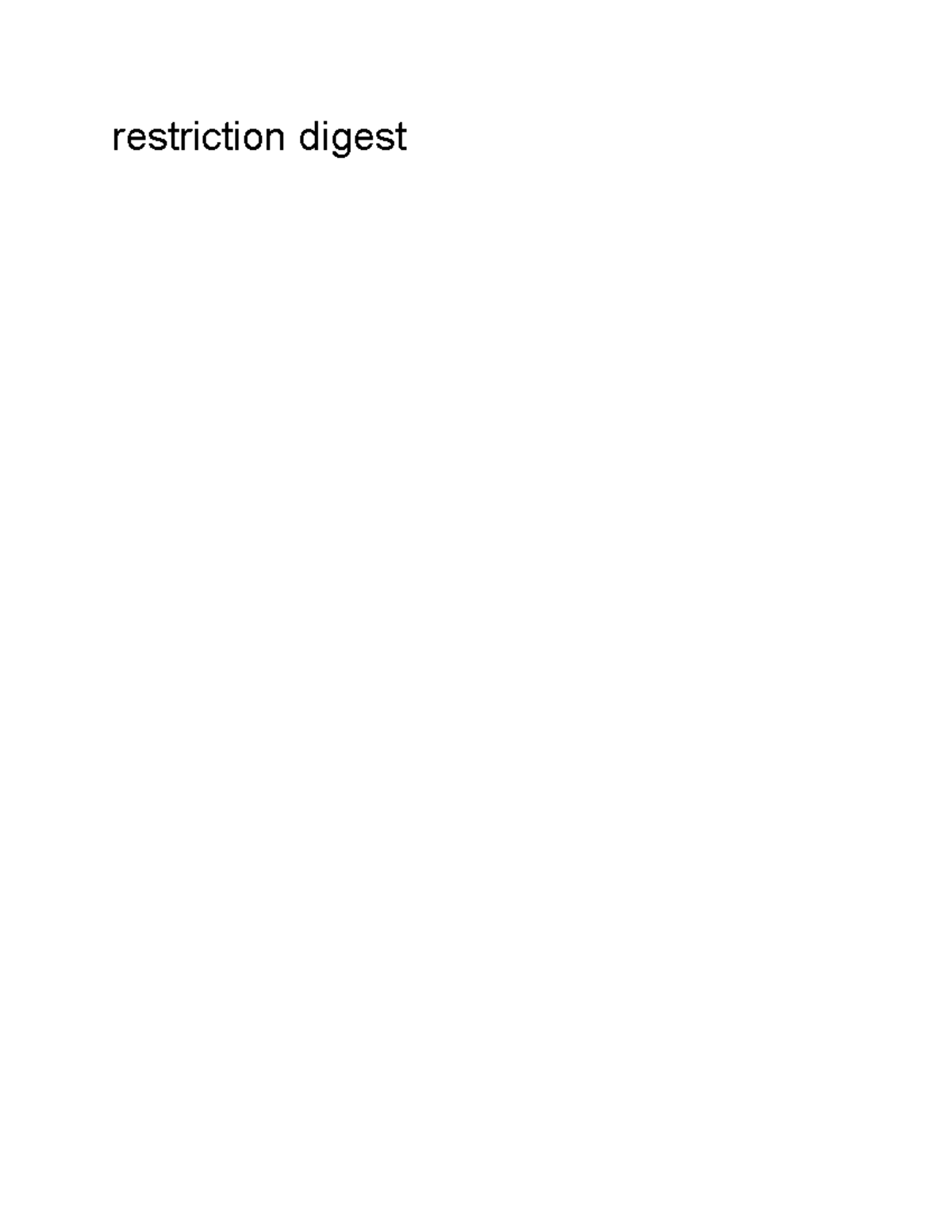 Methods Pre-Lab Notes for Restriction Digest (BIO 101) - Studocu