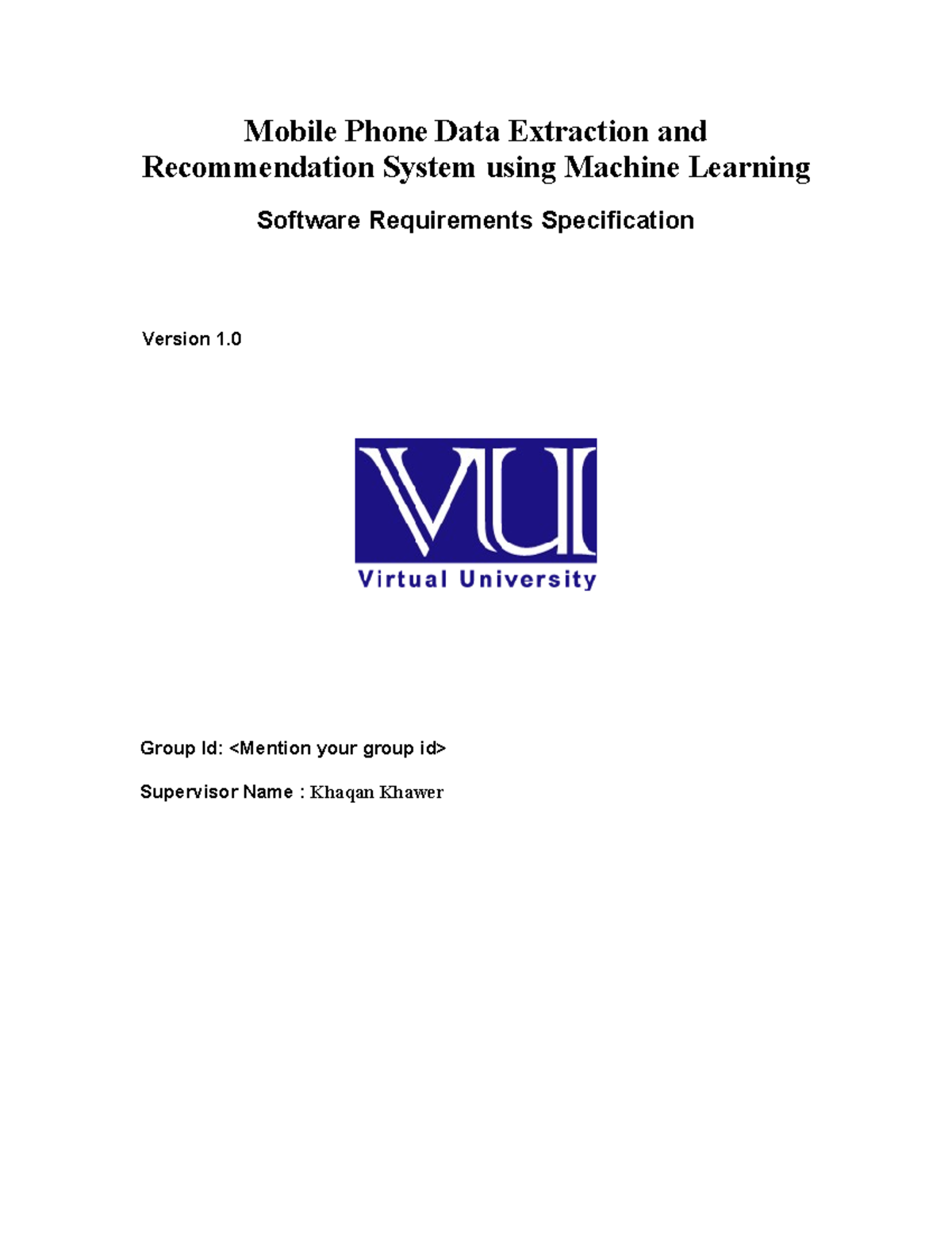 SRS Document: Mobile Phone Data Extraction & Rec. System (Final Yr ...