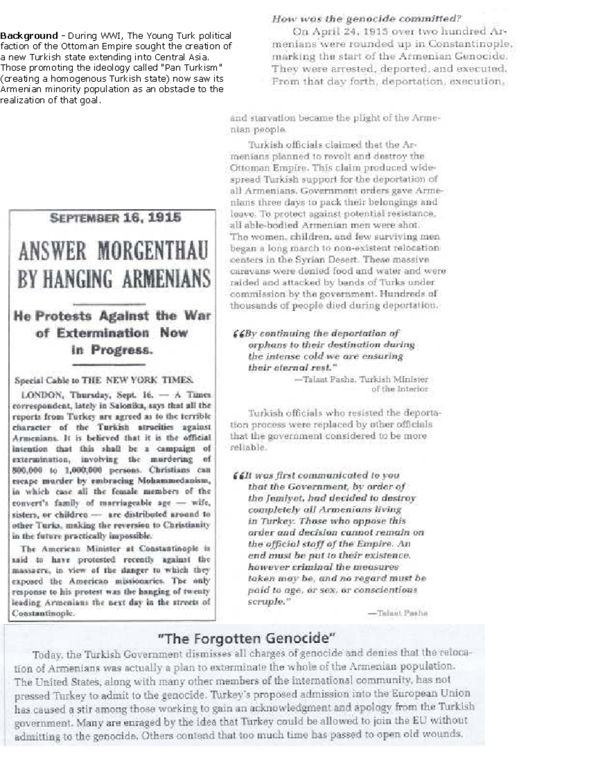Armenian Genocide: Historical Context and Implications for the Middle ...