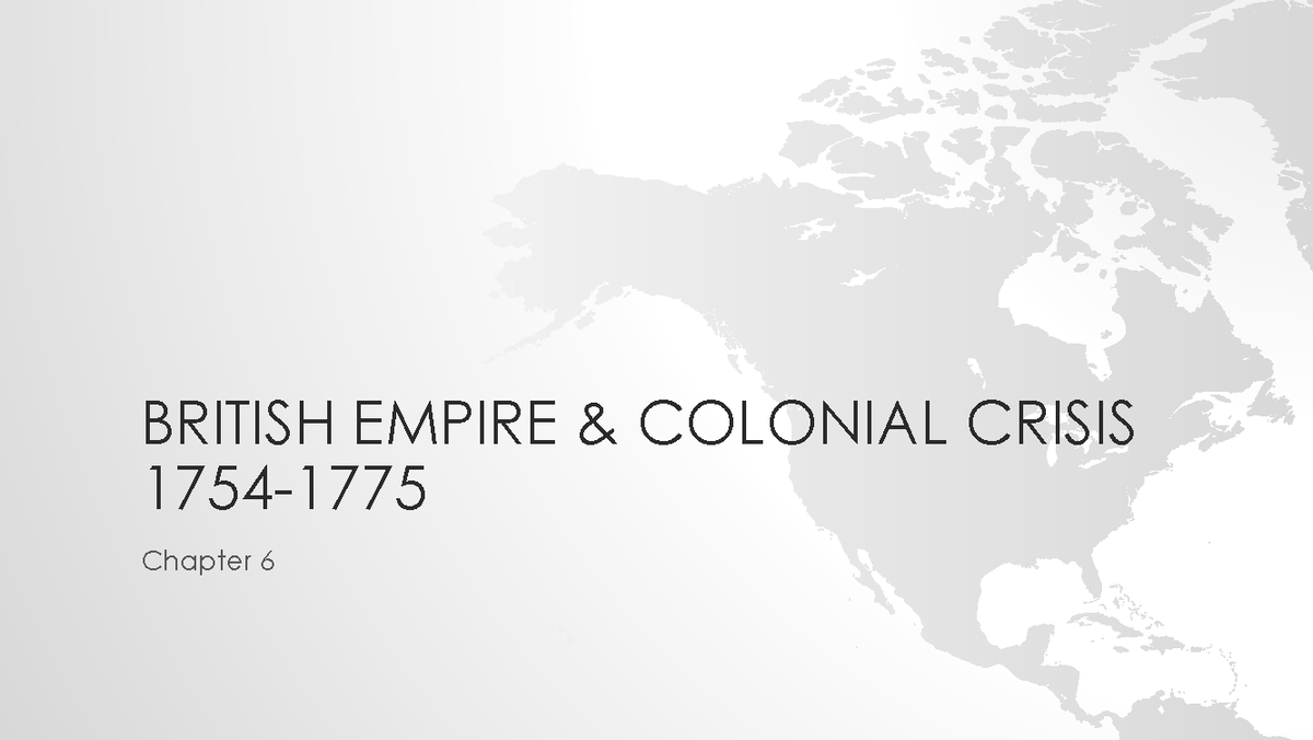 British Empire Colonial Crisis: Key Events & Taxation Tensions - Studocu
