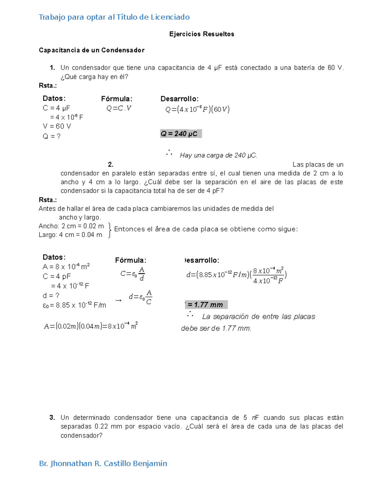 286988466 Ejercicios Resueltos de Capacitancia y Cálculos Propuestos - Studocu