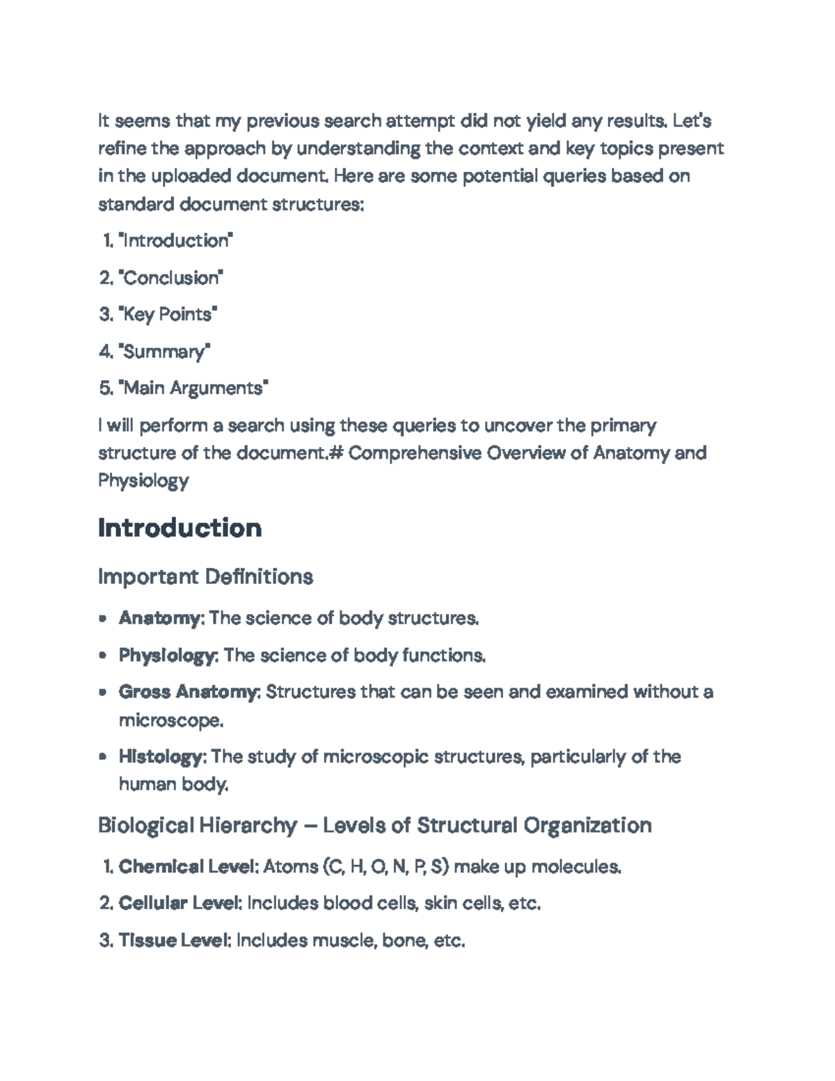 Comprehensive Overview Of Anatomy And Physiology Bio101 It Seems