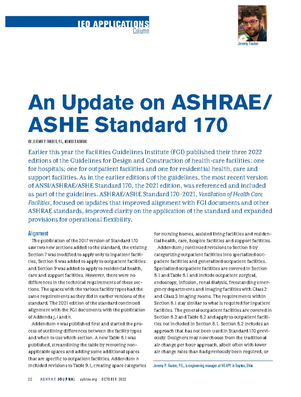 Update on ASHRAE/ASHE Standard 170-2021: Key Changes & Insights - Studocu