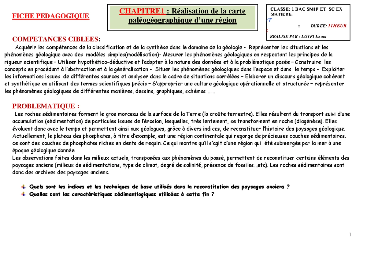 Stratégies géologiques et stratigraphie - Cours SVT 1BAC SX ...