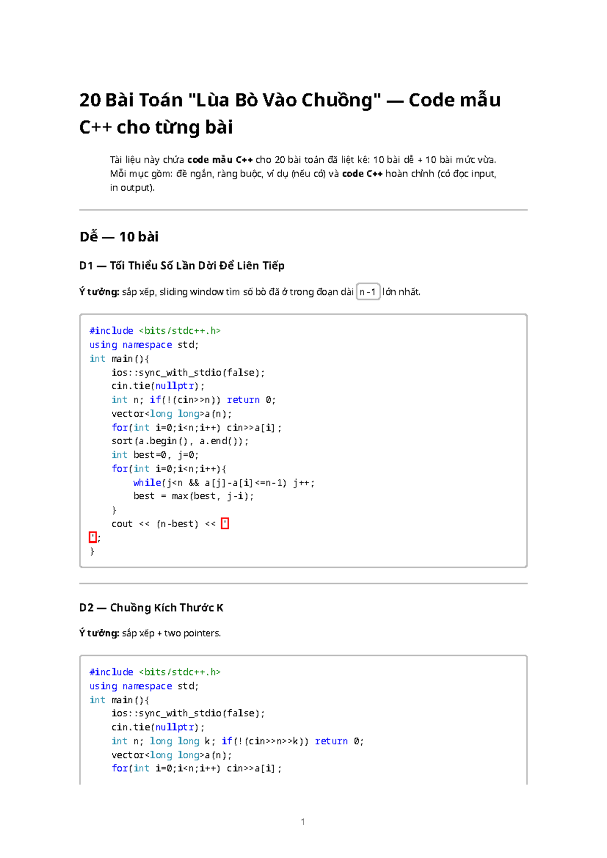 Lua Bò 20 Bài Toán Mẫu - Code và Giải Thích Chi Tiết - Studocu