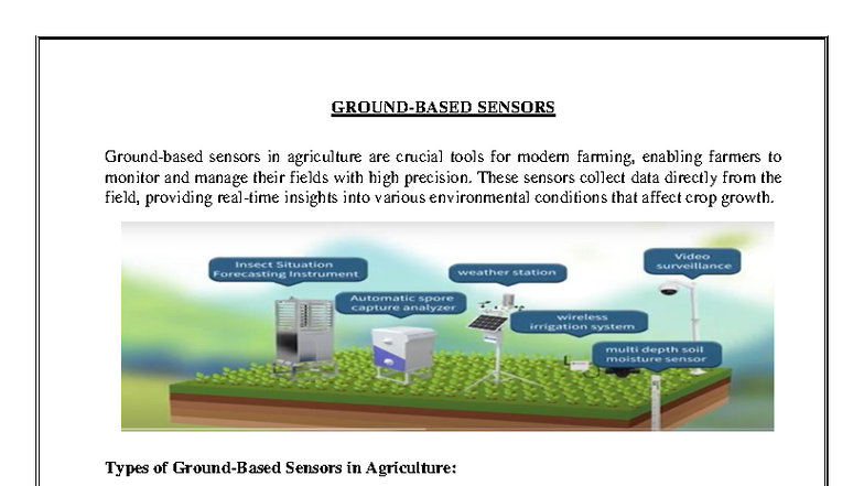 Ground-Based Sensors in Agriculture: Enhancing Precision Farming - Studocu