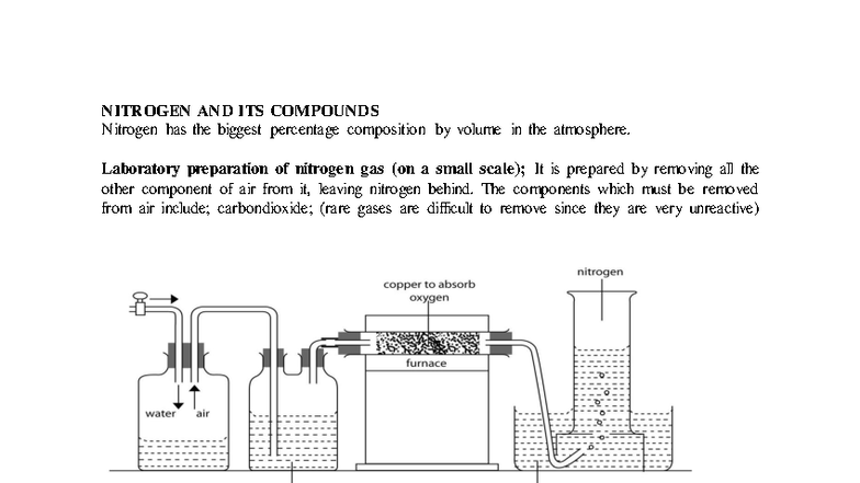 Nitrogen and Its Compounds: Comprehensive Study Notes for CHEM 101 ...
