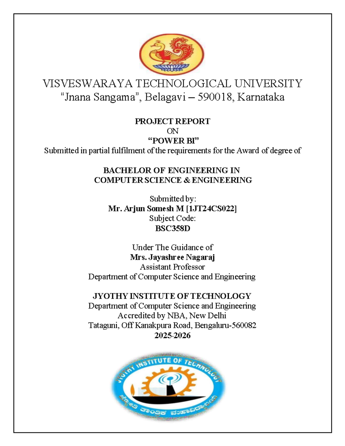 BSC358D Mini Project Report on Power BI Fundamentals - Studocu