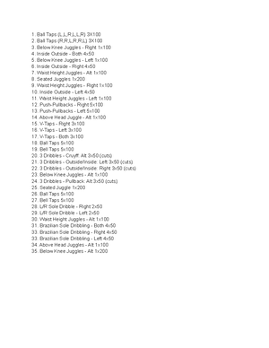 10,000 Touch Soccer Workout - 3 Dribbles - Cruyff: Alt 3x50 (cuts) 3 ...